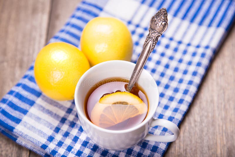 Tea with lemon stock photo. Image of anis, healthy, refreshment - 56637116