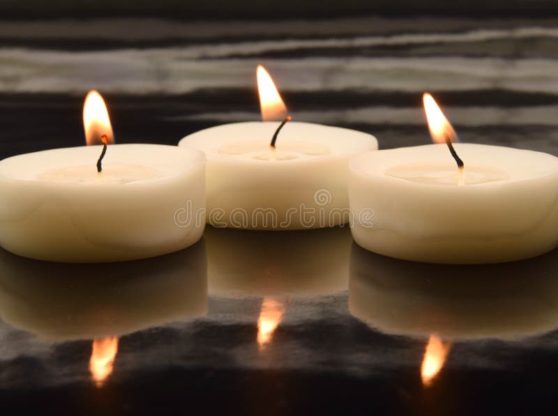 Tea lights stock photo. Image of relax, burning, decoration - 36329466