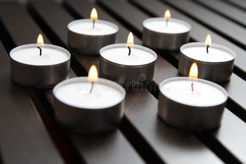 Tea lights stock photo. Image of decoration, cozy, autumn - 152720818