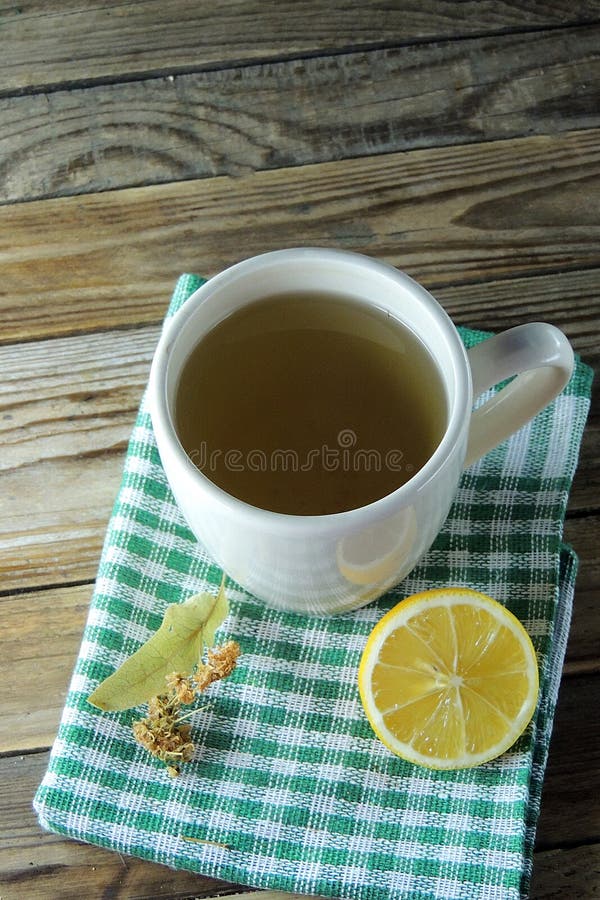 Tea with lime stock photo. Image of herbal, leaf, nature - 65251668