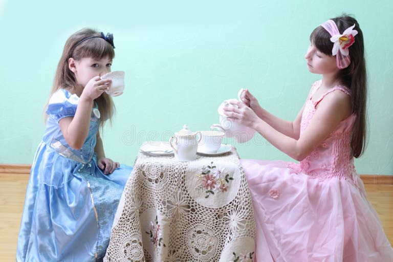 Little Girls Afternoon Tea Party Stock Photos - Free & Royalty-Free ...