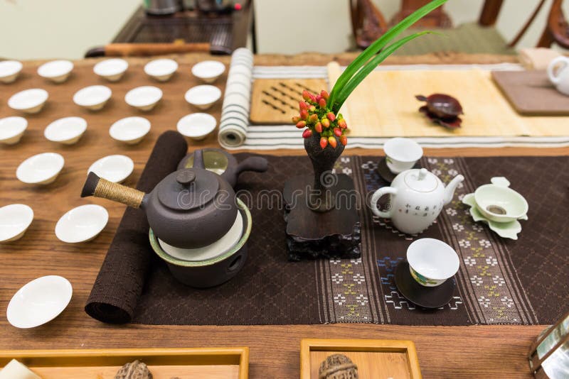 Tea making set stock photo. Image of brewing, cups, flavored - 42266874