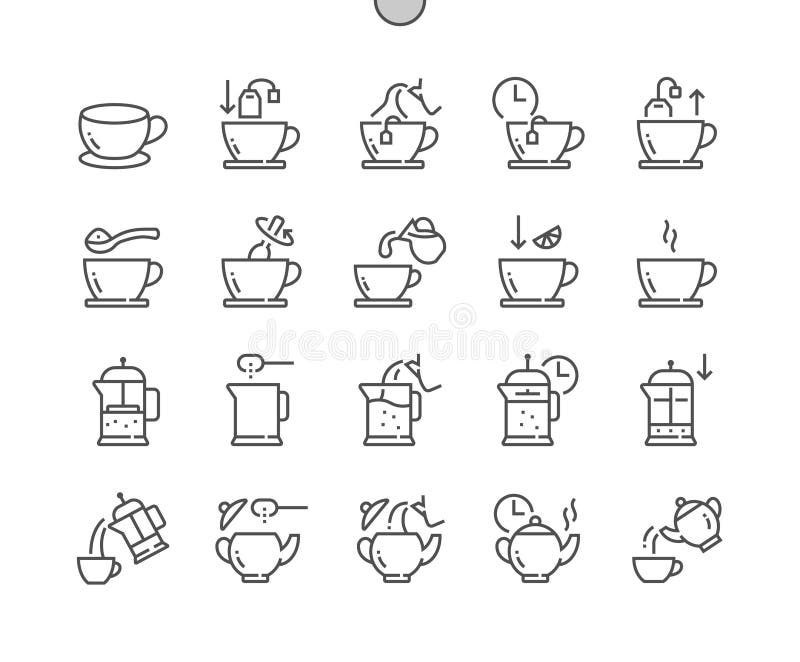 Making Tea Icons Stock Illustrations – 199 Making Tea Icons Stock ...