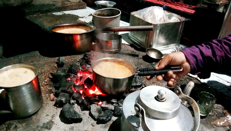 Tea Making at Village Tea Shop Stock Photo - Image of black, colour ...