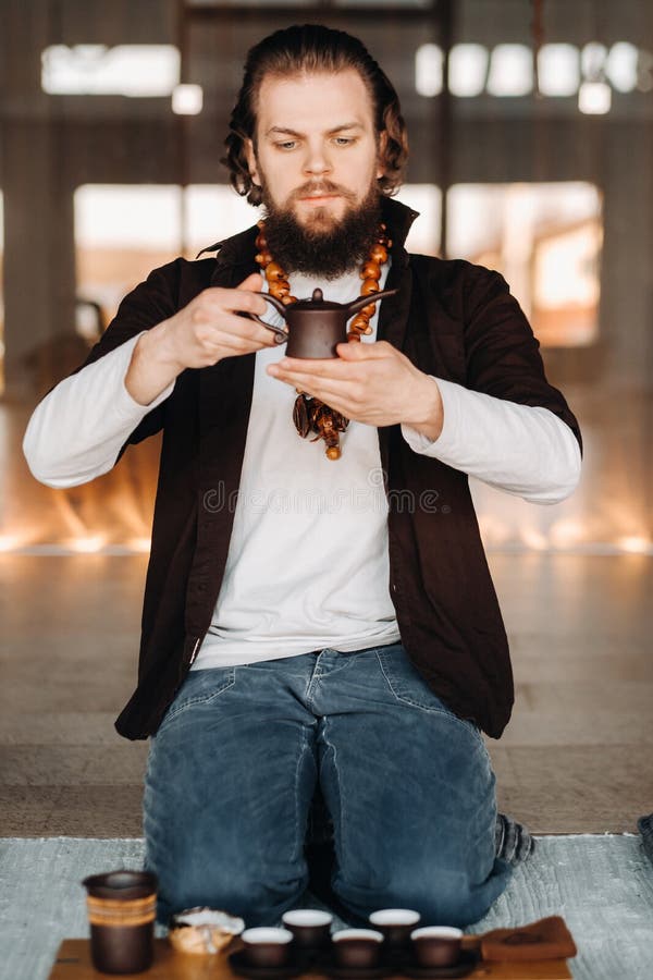 The Tea Master is Preparing To Hold a Tea Ceremony in the Interior ...