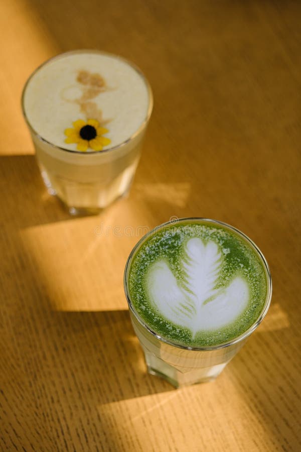 Matcha Coffee in a Plastic Cup Stock Image - Image of cool, healthy ...