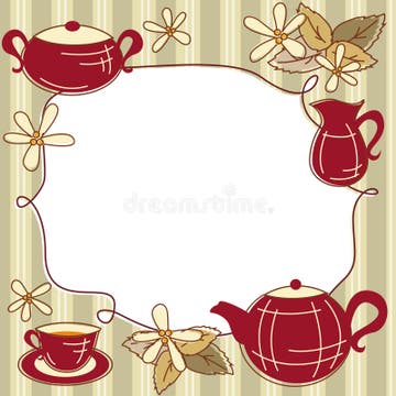 Tea Menu Card stock vector. Illustration of decorative - 20460742