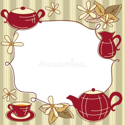 Tea Menu Card stock vector. Illustration of decorative - 20460742