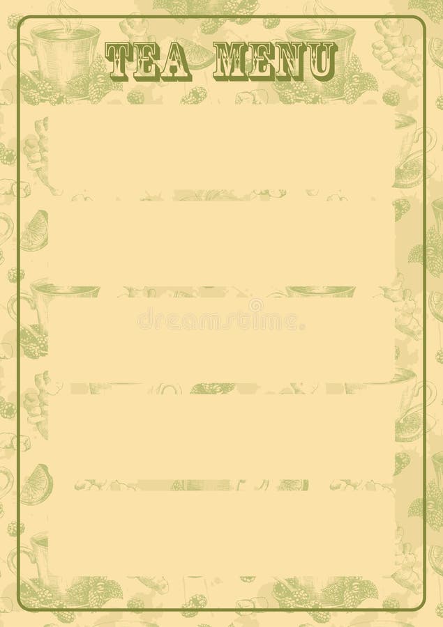 Coffee Restaurant Cafe Menu, Tea Board Template Design. Stock Vector ...