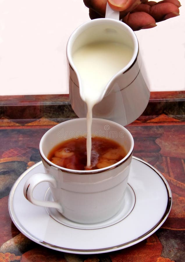 Tea with milk stock photo. Image of brown, breakfast - 18575270