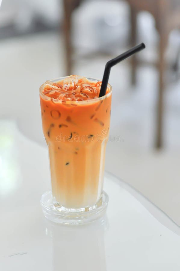 Tea or Milk Tea or Thai Tea Stock Photo - Image of straw, fresh: 131418650