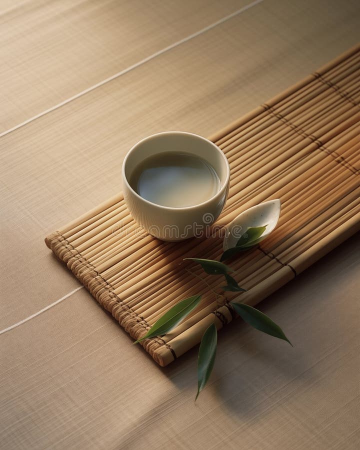 Tea in a Minimalist Japanese Style Room Stock Illustration ...