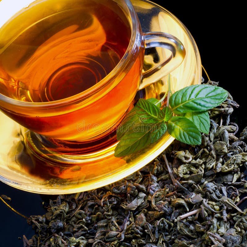 Tea and mint stock photo. Image of freshness, drinks - 24900168