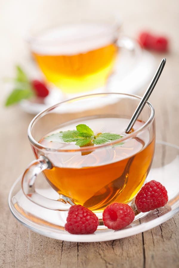 Tea with mint and berry stock photo. Image of plant, mint - 20333998
