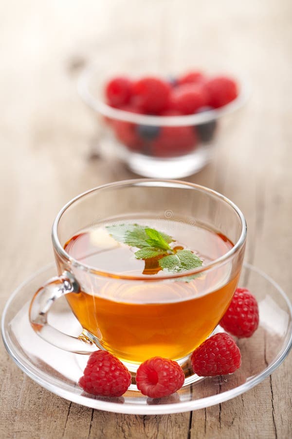 Tea with mint and berry stock photo. Image of fresh, plant - 20808478