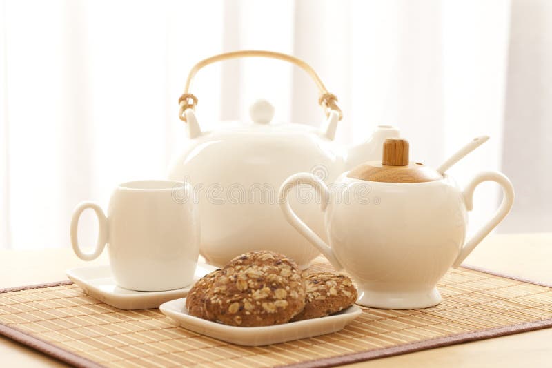 Tea in the morning stock image. Image of ceramics, teapot - 17739767