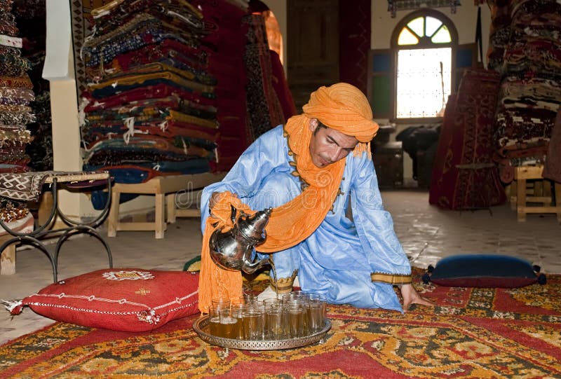 Berber Tea editorial stock image. Image of pewter, moorish - 39538264