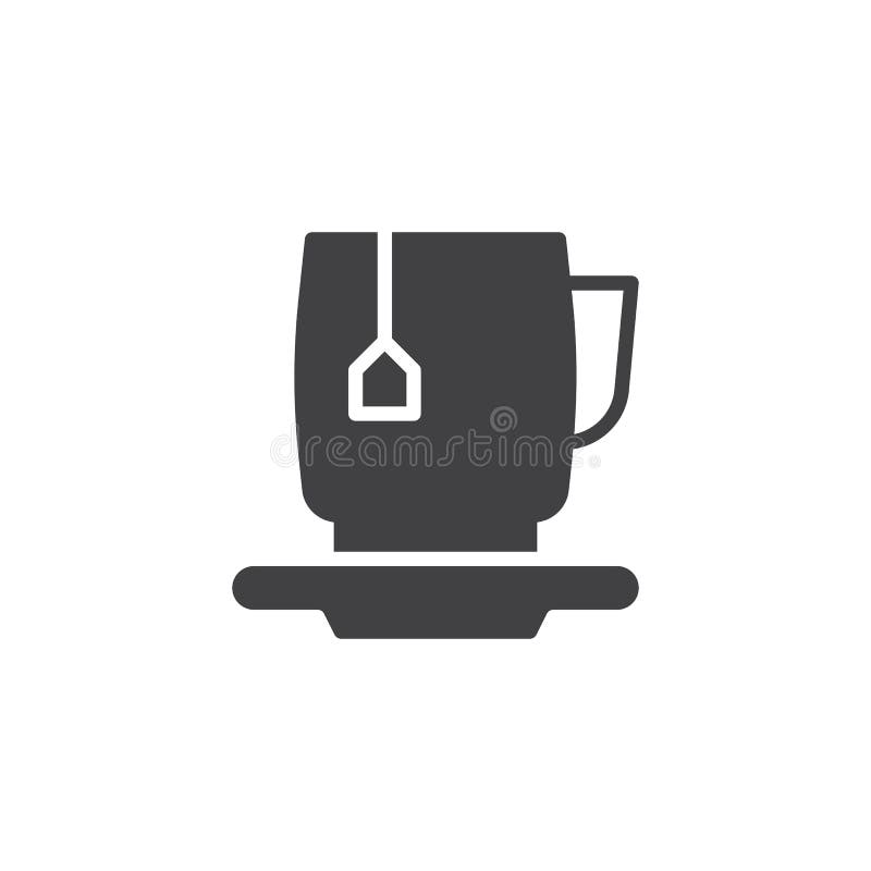 Tea mug vector icon stock vector. Illustration of filled - 128319047