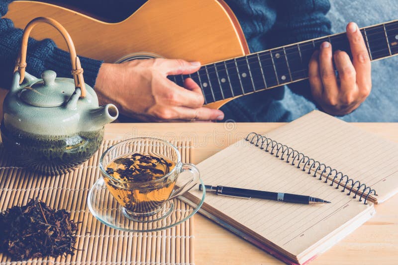 Tea and music stock image. Image of group, christmas - 88689239