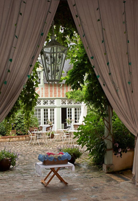 Tea in Normandy stock image. Image of tearoom, curtains - 4910593