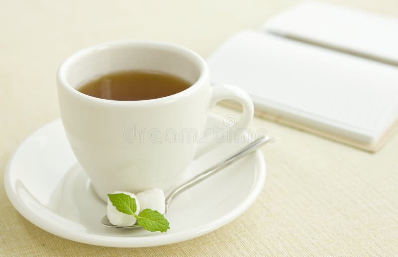 Tea and note stock photo. Image of leaf, green, black - 10611212
