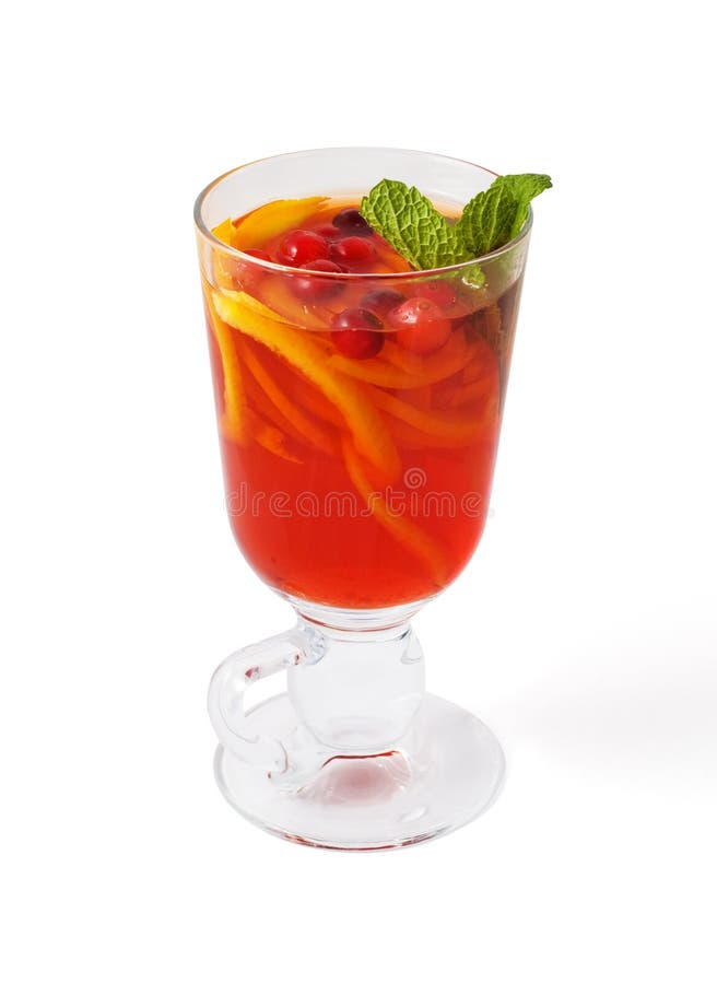 Tea with Orange and Berries Stock Photo - Image of leaf, fluids: 20609632