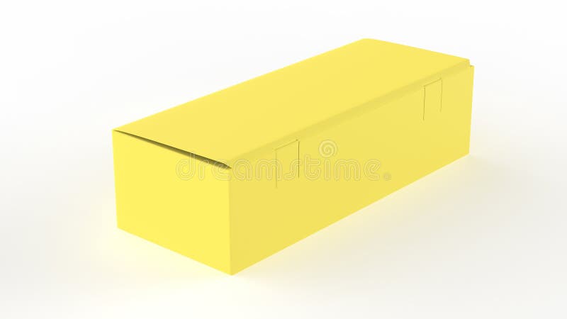 Tea Packaging Blank Paper Box, Cardboard Container Stock Illustration ...