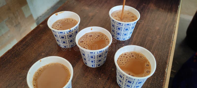 Tea Paper Cups Ready To Despise Image Editorial Stock Photo - Image of ...