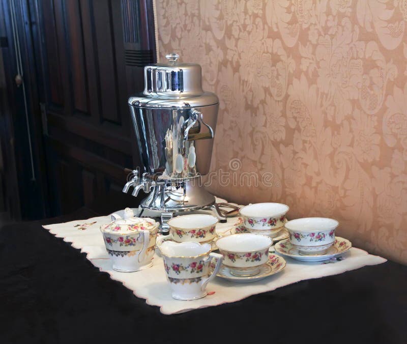 Tea Party. stock photo. Image of samovar, cups, party - 17006786