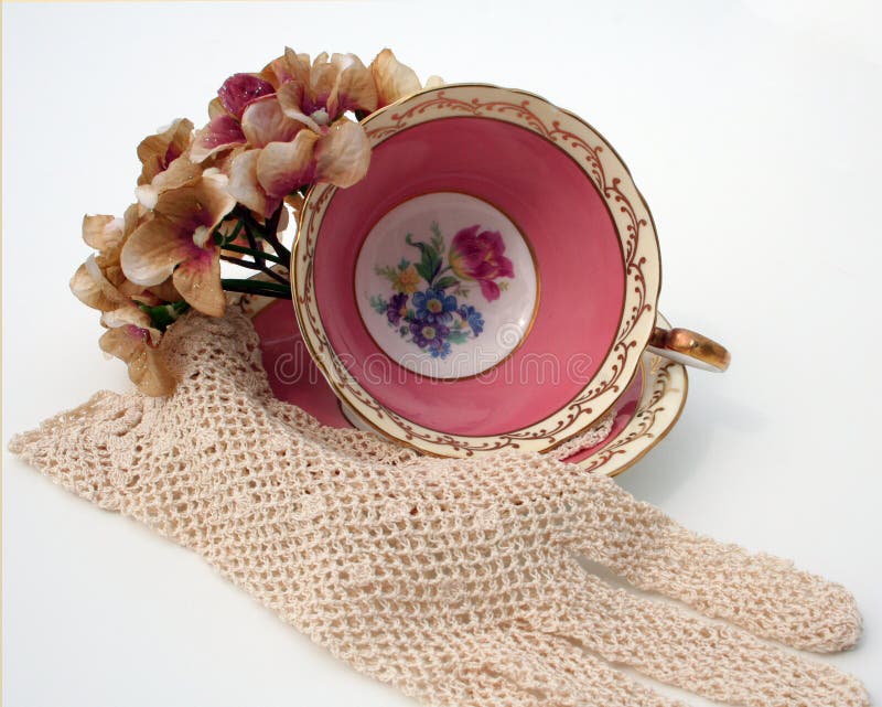 Tea party stock image. Image of social, flowers, saucer - 661965