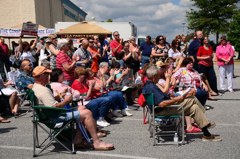 Tea Party Crowd editorial stock photo. Image of candidates - 21093508