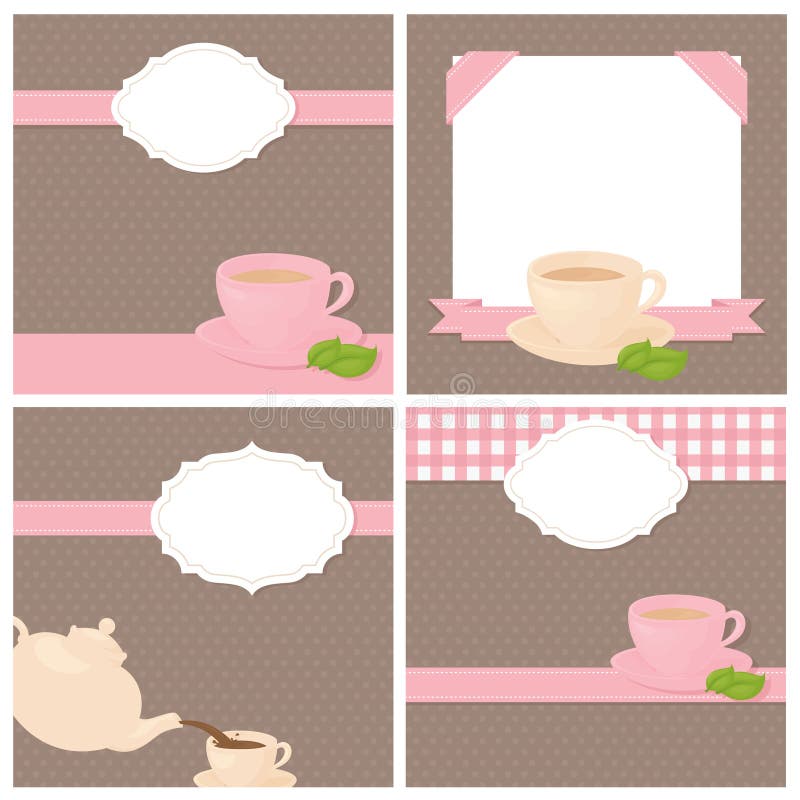 Tea Party Invite stock vector. Illustration of party - 54949352