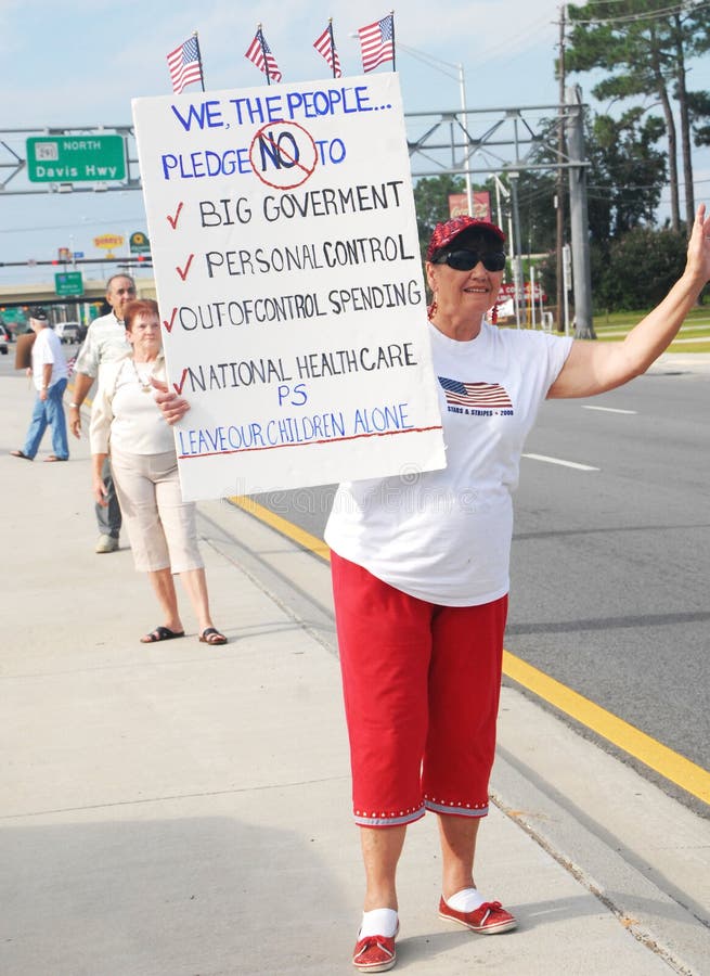 Tea Party Protesters editorial stock image. Image of care - 10857759