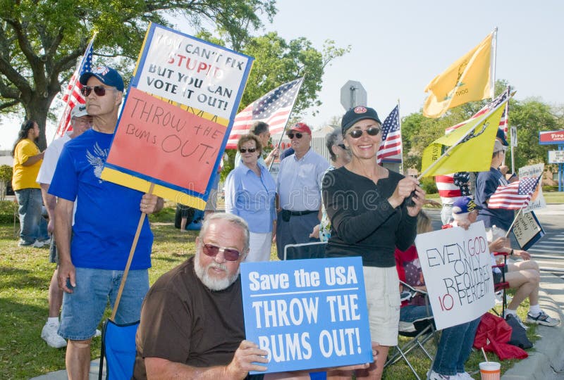 Tea Party Protesters editorial stock image. Image of april - 13890994