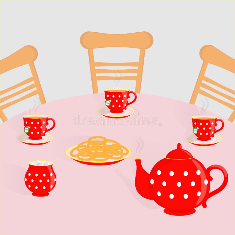 Round Tea Table Stock Illustrations – 1,007 Round Tea Table Stock ...