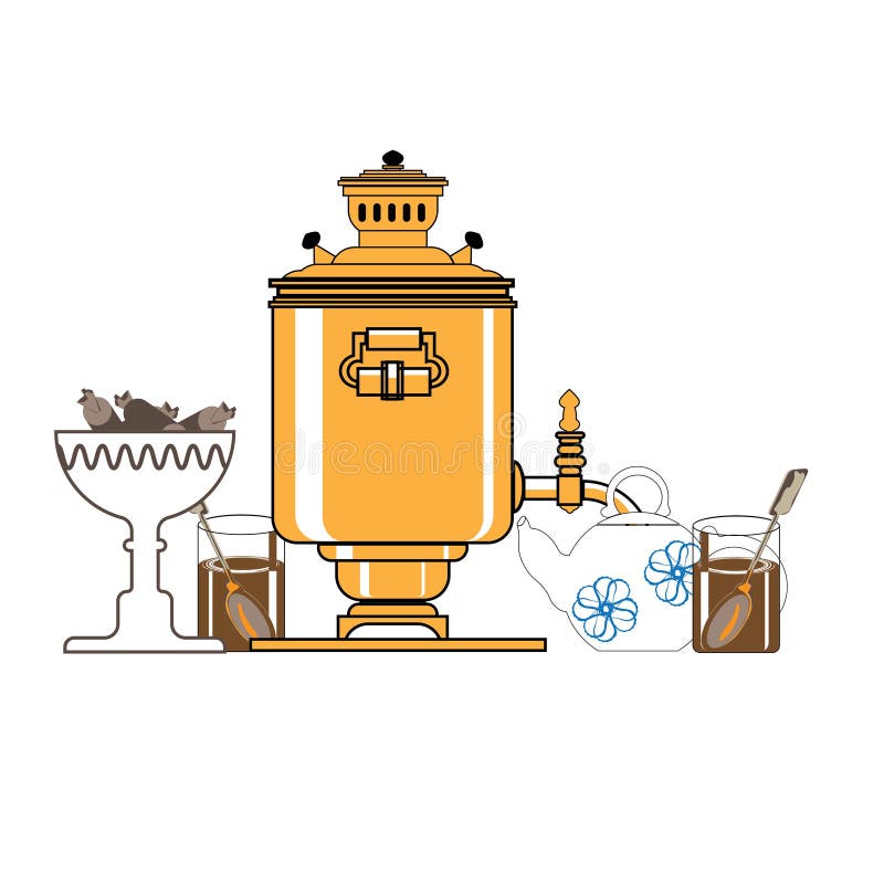 Samowar Stock Illustrations – 4 Samowar Stock Illustrations, Vectors ...