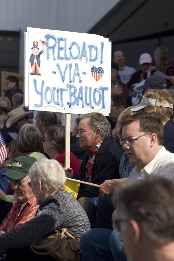 Tea party sign. editorial image. Image of rally, demonstration - 13945730