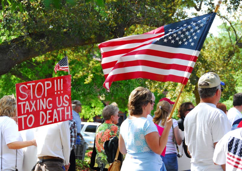 Tea Party Tax Rally editorial photo. Image of statist - 9023676