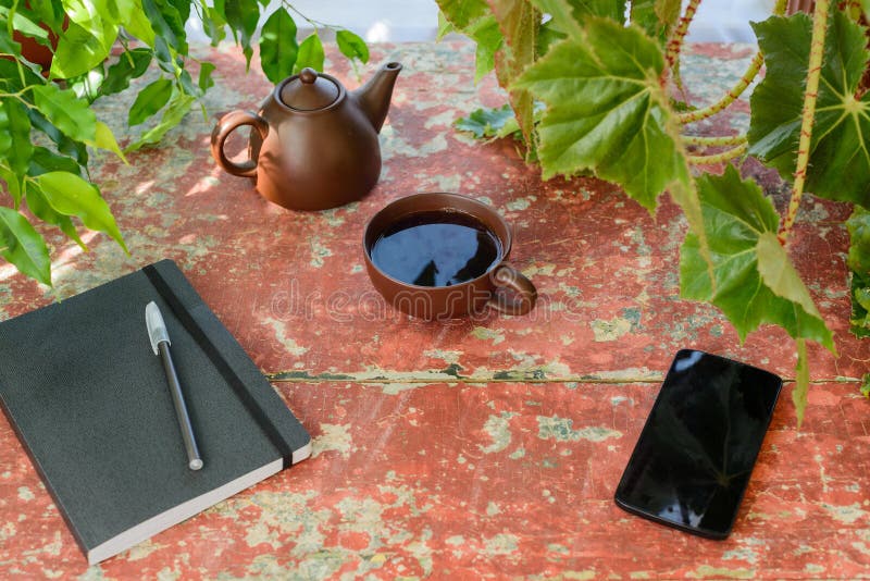 Tea Party between work stock image. Image of natural - 75763091