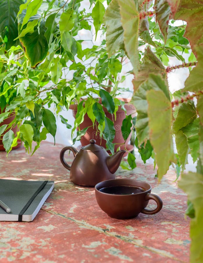 Tea Party between work stock image. Image of natural - 75763257