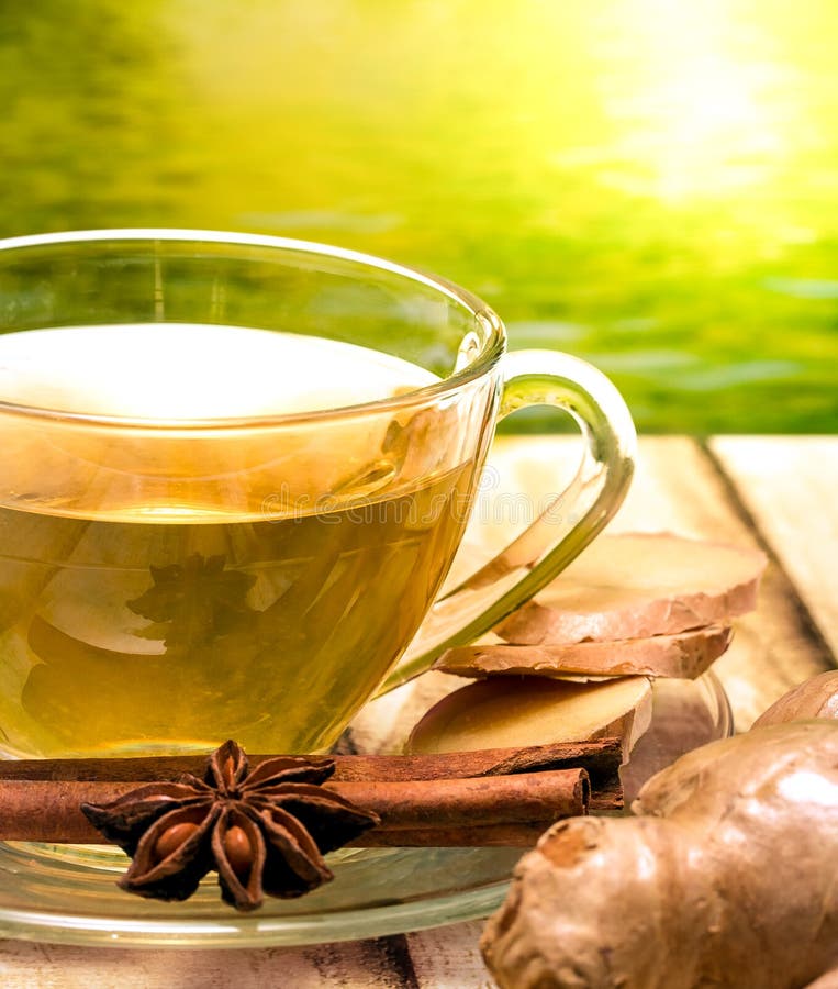 Tea on Patio Shows Outside Teacup and Beverages Stock Photo - Image of ...