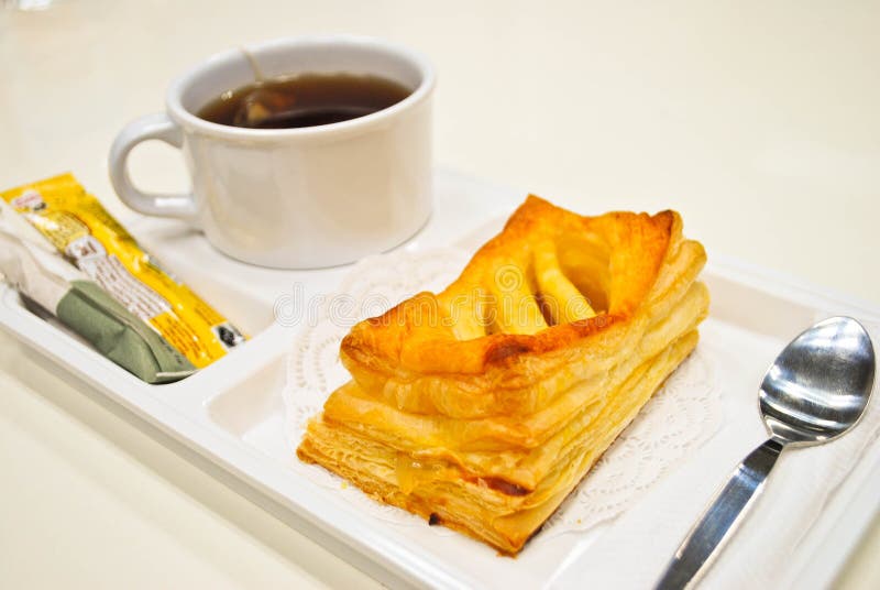 Tea and pie stock image. Image of cream, delicious, tasty - 33577887