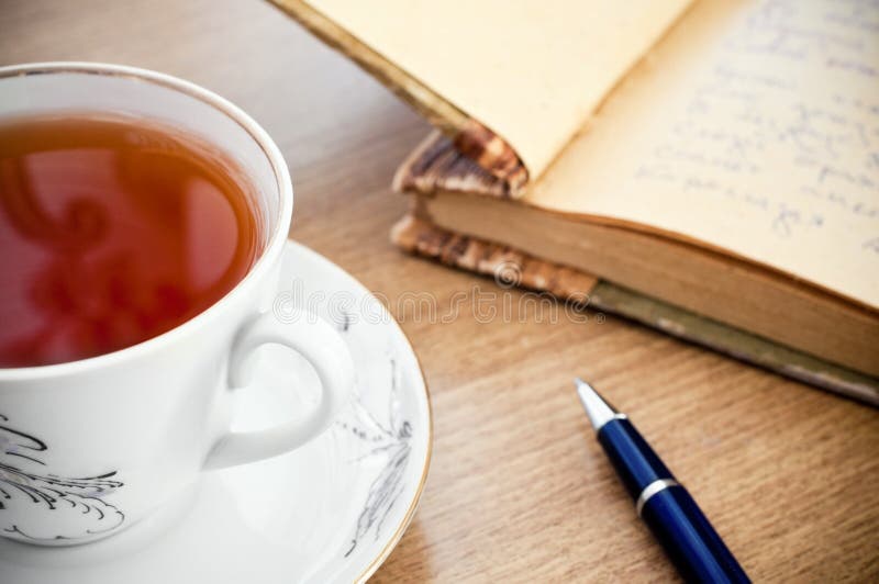 Tea poetry stock photo. Image of white, notepad, black - 18834482