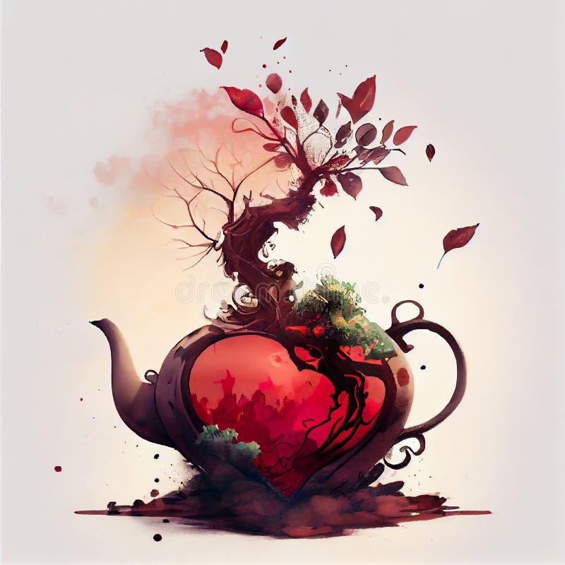 Tea pot art design stock illustration. Illustration of tasty - 272370109