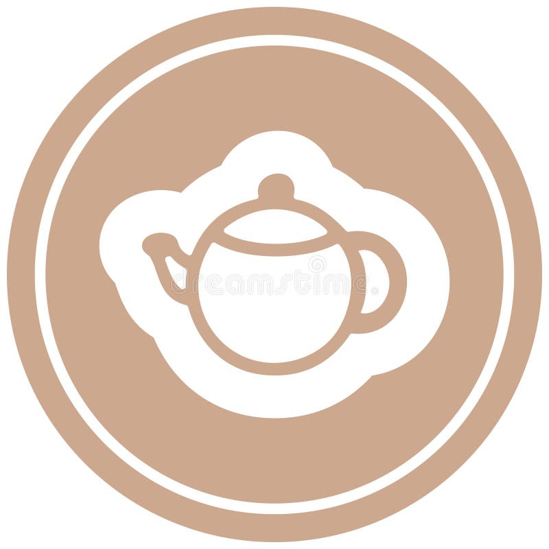 Tea Pot Circular Icon Symbol Stock Vector - Illustration of symbol ...