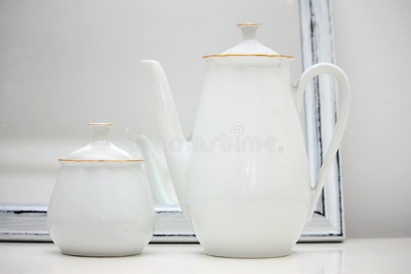 Tea pot stock photo. Image of elegance, sugar, life, porcelain - 80696342