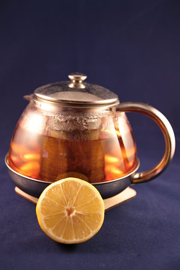 Tea pot stock image. Image of lemon, relaxation, serveware - 45209761