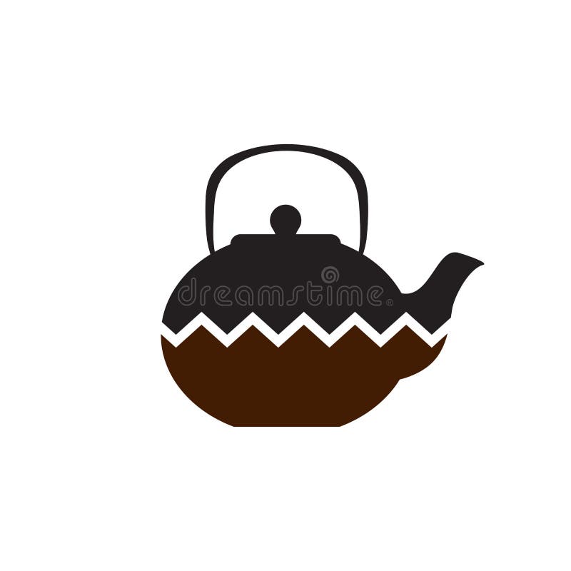 Tea Pot Icon Logo Design Template Stock Illustration - Illustration of ...