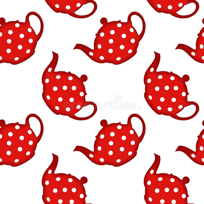 Tea pot pattern stock vector. Illustration of romantic - 31821177