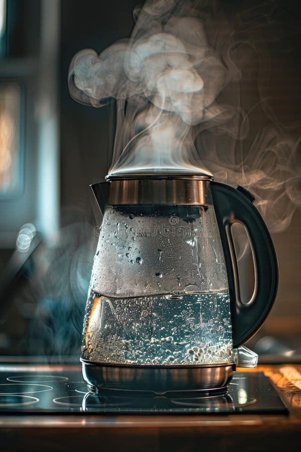 A Tea Pot with Steam Rising Out of it Stock Image - Image of morning ...